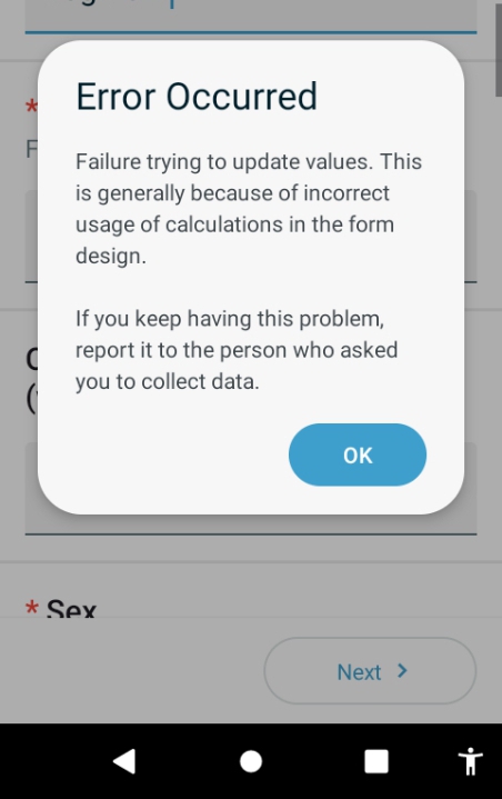 Error occurred, failure trying to update values - Data Collection - KoboToolbox Community Forum