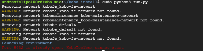 Port Is Already Open Kobotoolbox Cannot Start Kobo On Your Own