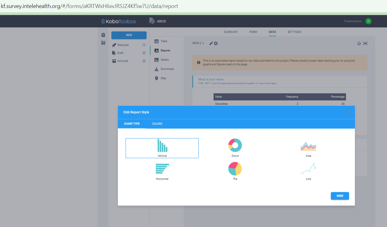 I have 5 entries in a form and I have created a vertical custom form to display the same - Kobo ...