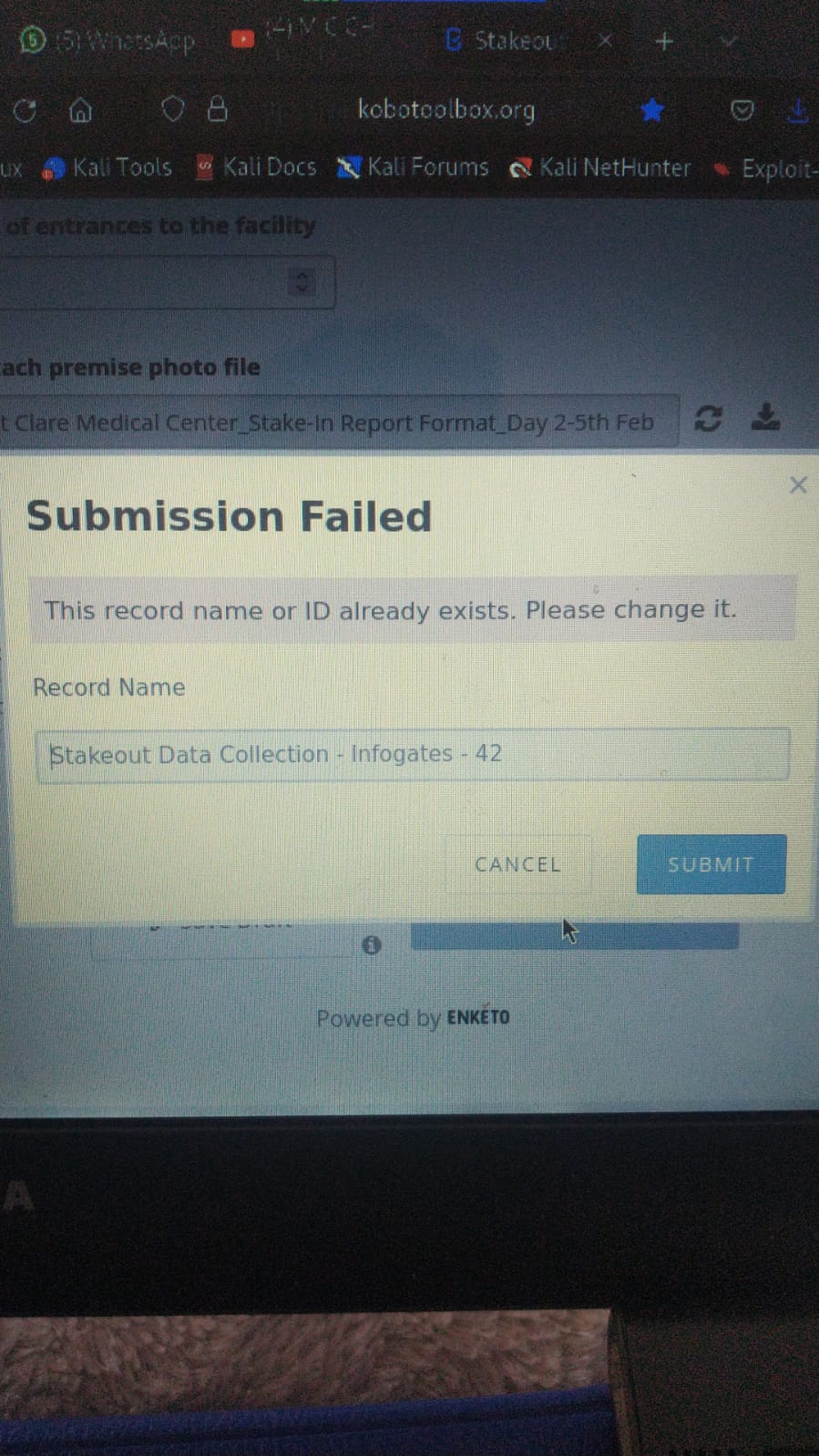 Submission Errors for Various Forms - Data Collection - KoboToolbox Community Forum