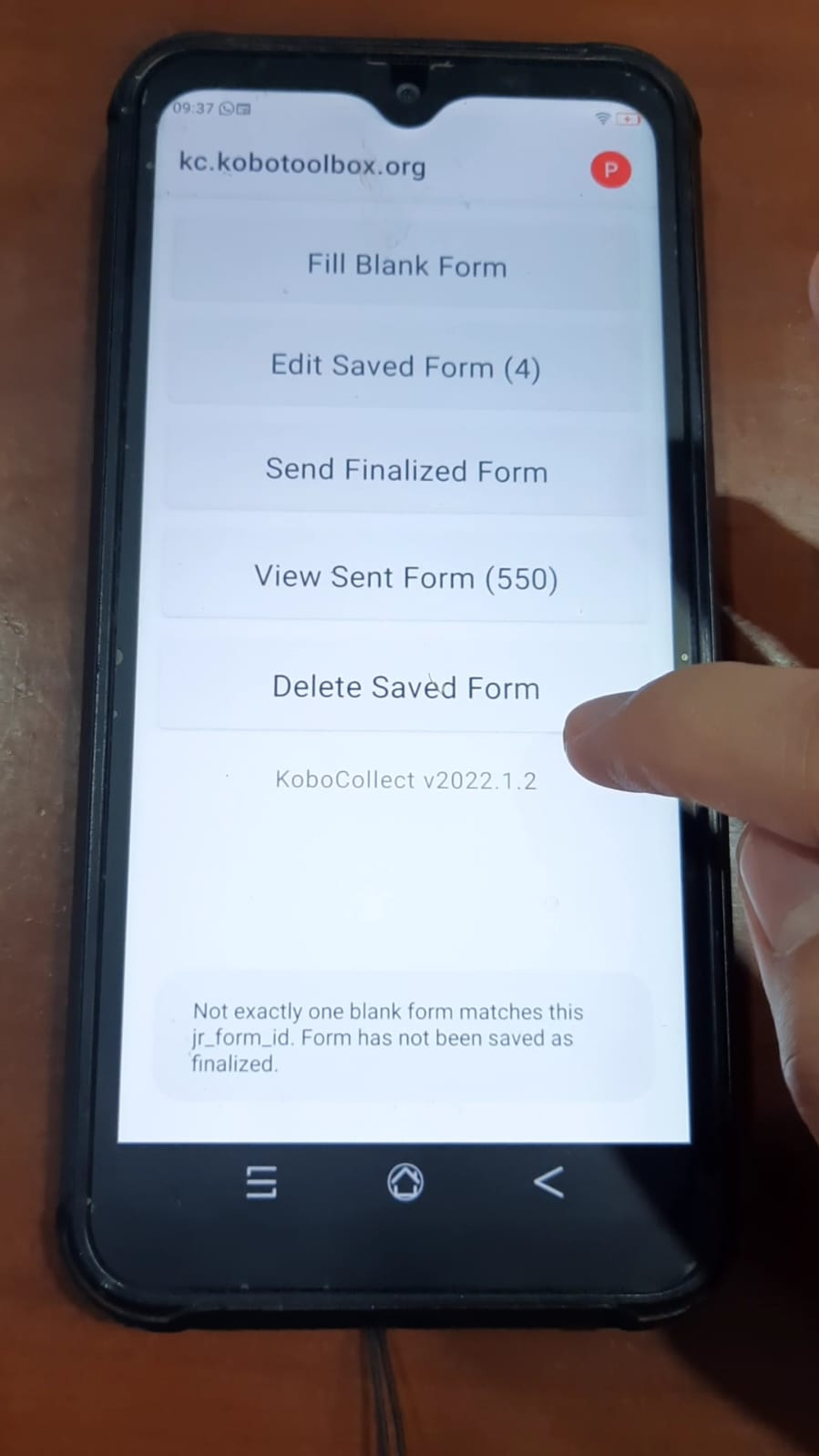Error for Trying to Send the Data - Data Collection - KoboToolbox Community Forum